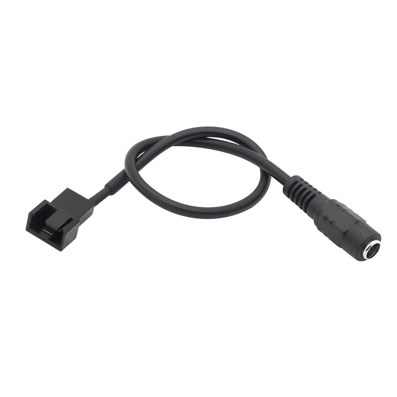 DC 5.5*2.1 mm Female 1 to 1 2 3 4 12V 4Pin PWM Fan Adapter Power Supply ...