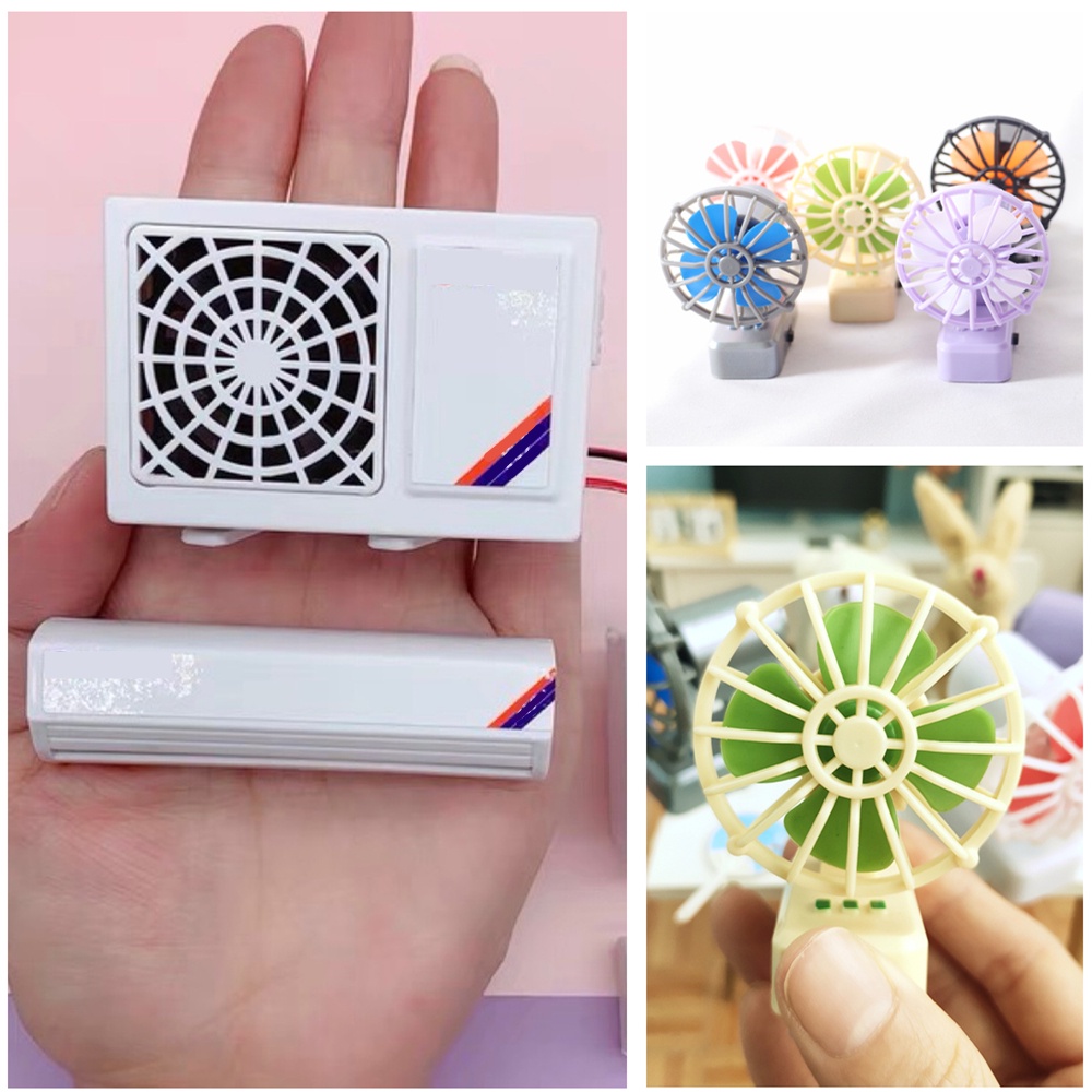 1:12 Dollhouse Accessories Mini Electric Fan/ Air Conditioner Doll ...