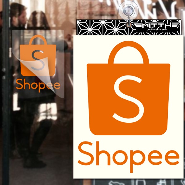 Sticker Shopee Cutting Sticker Car Motorcycle Storefront Glass Shop ...