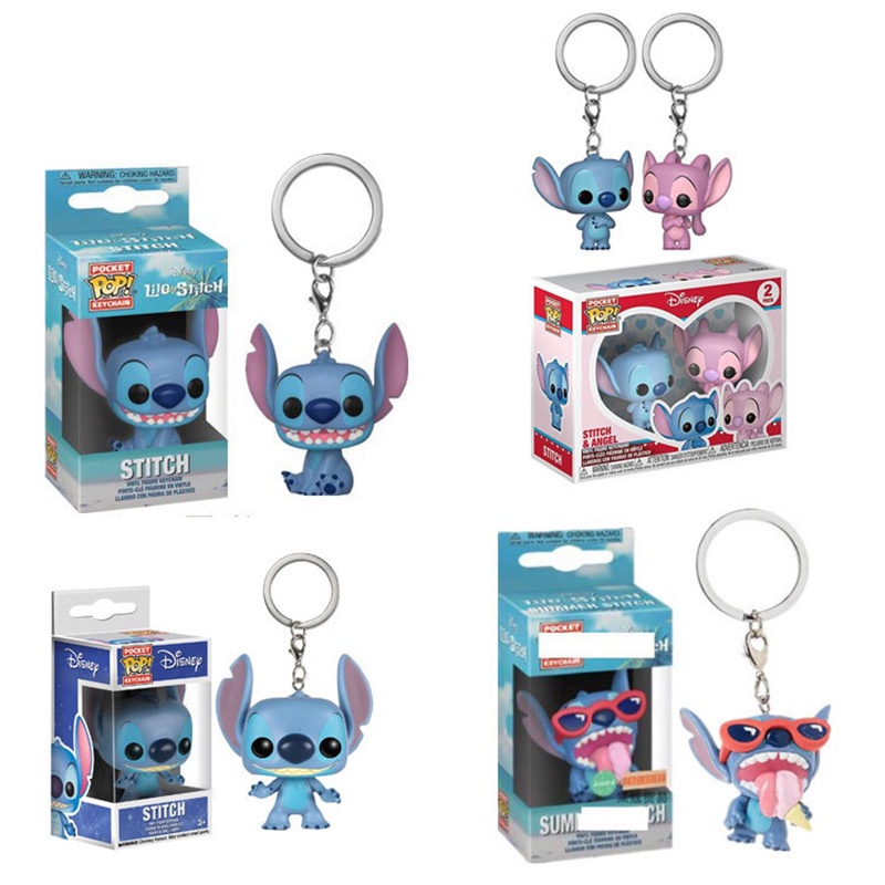 Funko POP Lilo & Stitch Keychain PVC Anime Stitch Minifigures Doll ...