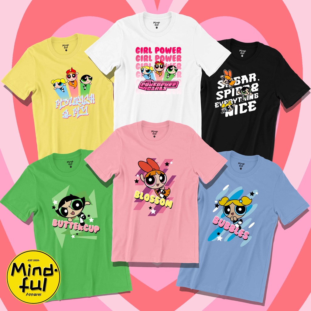 POWERPUFF GIRLS GRAPHIC TEES | MINDFUL APPAREL TSHIRT | Shopee Philippines