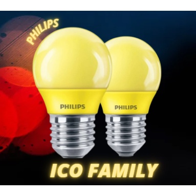 Philips Led light Bulb Colored P45 E27 YELLOW 1SRT4 with FREE Philips ...