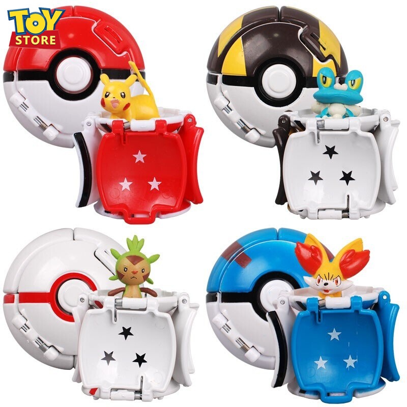 Pokemon Toy Pokemon Automatic Deformation Touch Flip Ball Pokemon ...