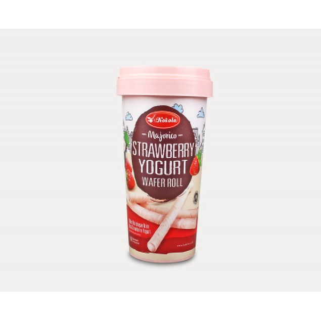 Majorico Wafer Roll Strawberry Yogurt 120g | Shopee Philippines