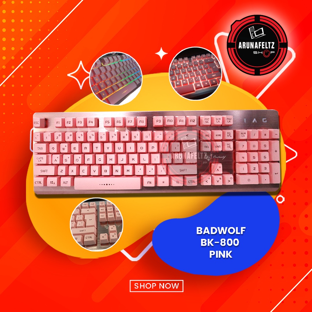 Black Badwolf Rawrrr BK-800 Keyboard RGB Led | Shopee Philippines