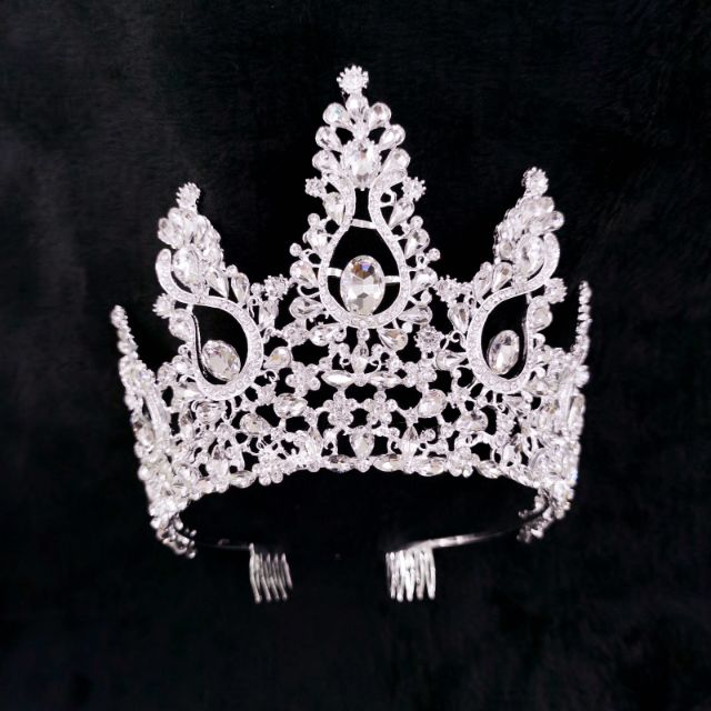 JP101 Crown atmospheric baroque bride tiara crown wedding dress ...