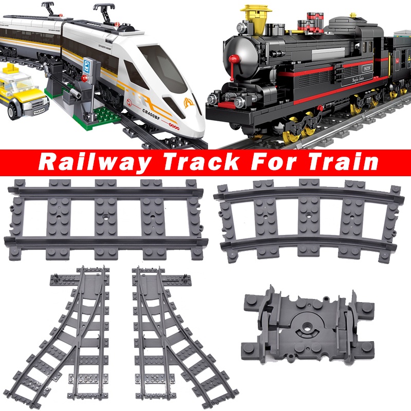 MOC Railway Track For Train Tracks Straight Curved Soft Rails Track ...