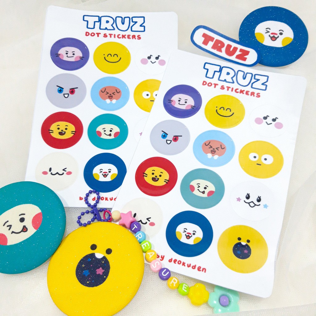 TREASURE TRUZ Dot Sticker Sheets │ DeokuDen | Shopee Philippines