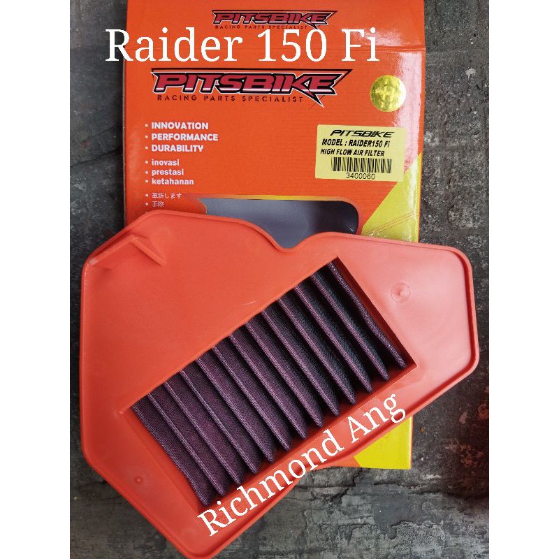 pitsbike racing washable raider 150 fi r150 airfilter air filter rs150 ...