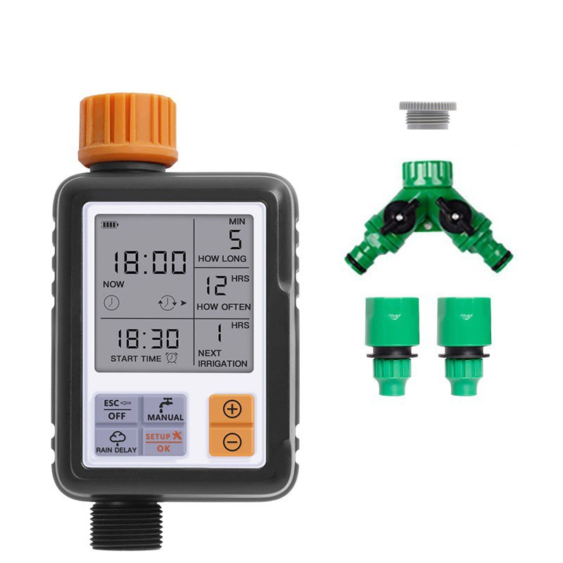 Digital Water Timer with Self Watering Misting Drip Kit Irrigation ...