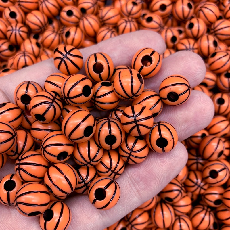 30Pcs/lot 11mm acrylic basketball beads for DIY handmade jewelry making ...