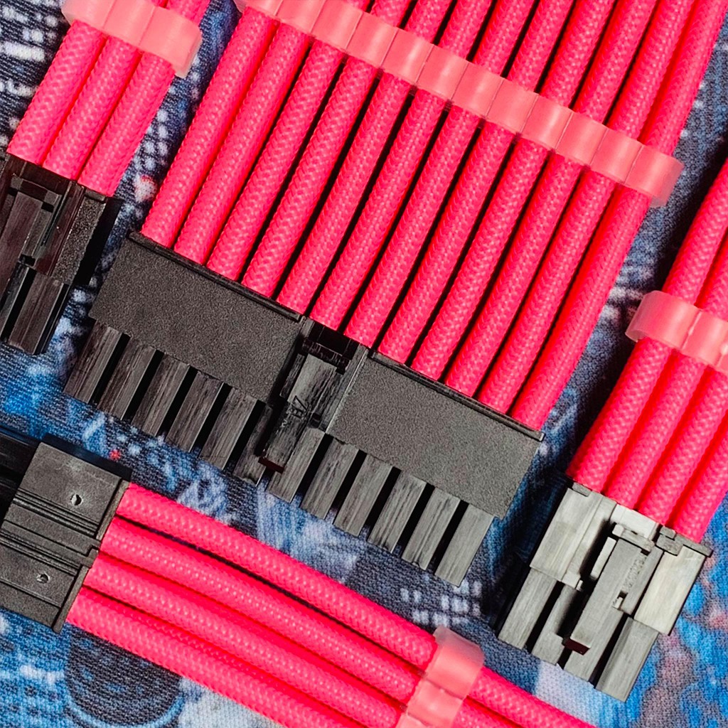 PSU Extension Cable Kit White Black Red Orange Pink | Shopee Philippines