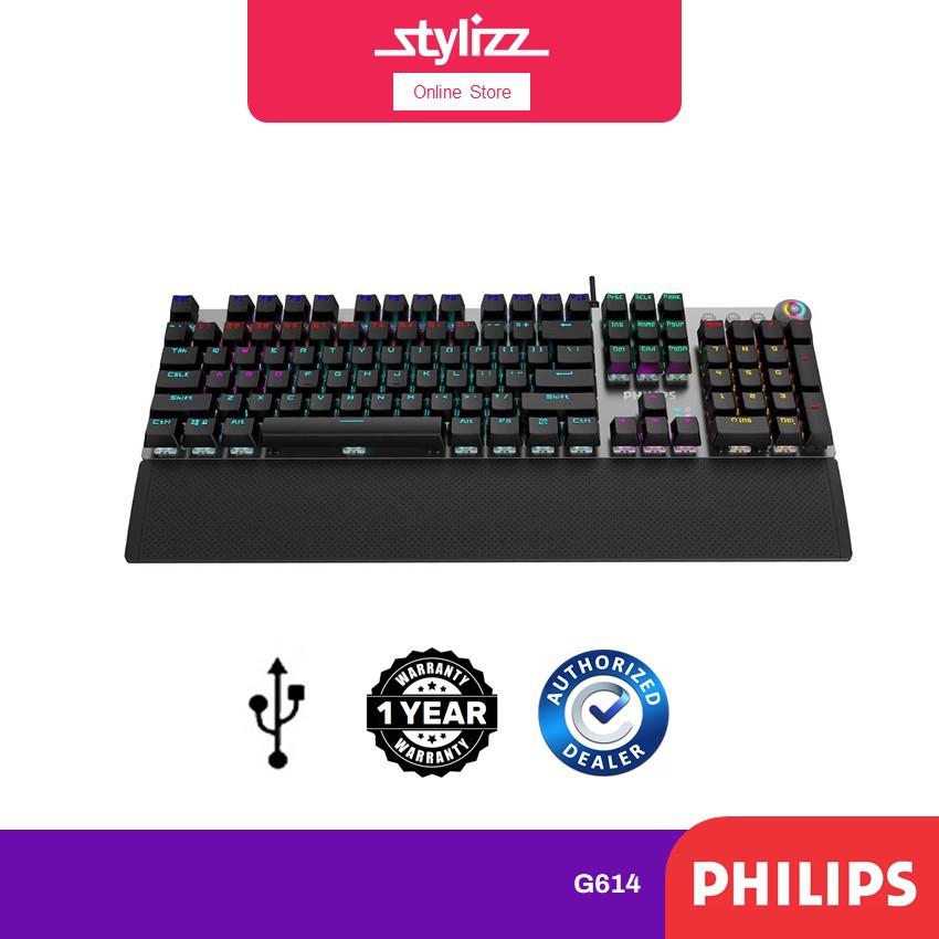 Philips Gaming Keyboard G614 Full Mechanical with RGB Lighting and ...