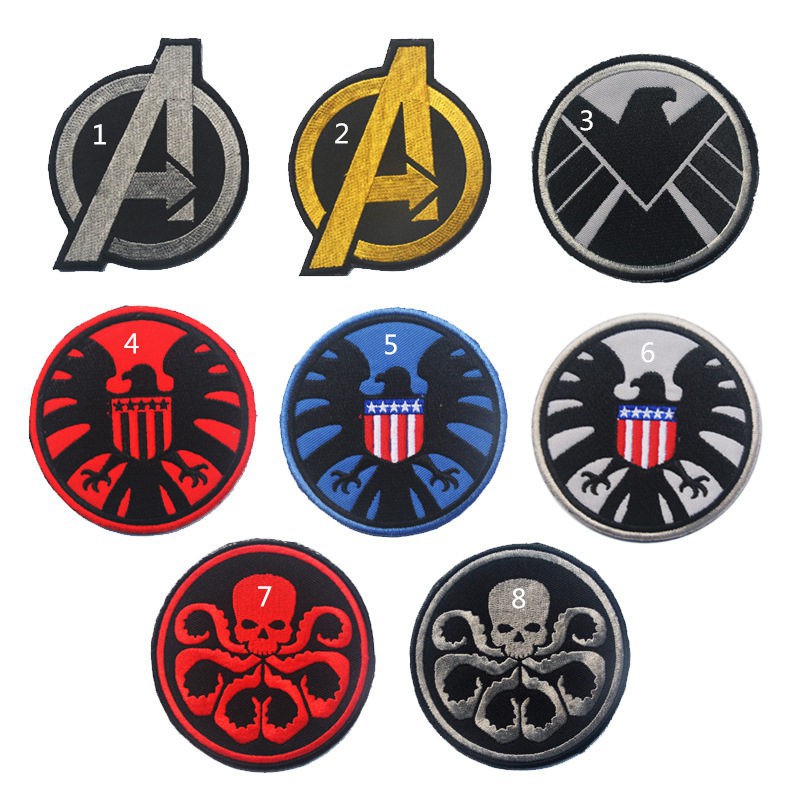 Avengers Hydra shield 3D Army Morale Embroidered Velcro Patches Combat ...