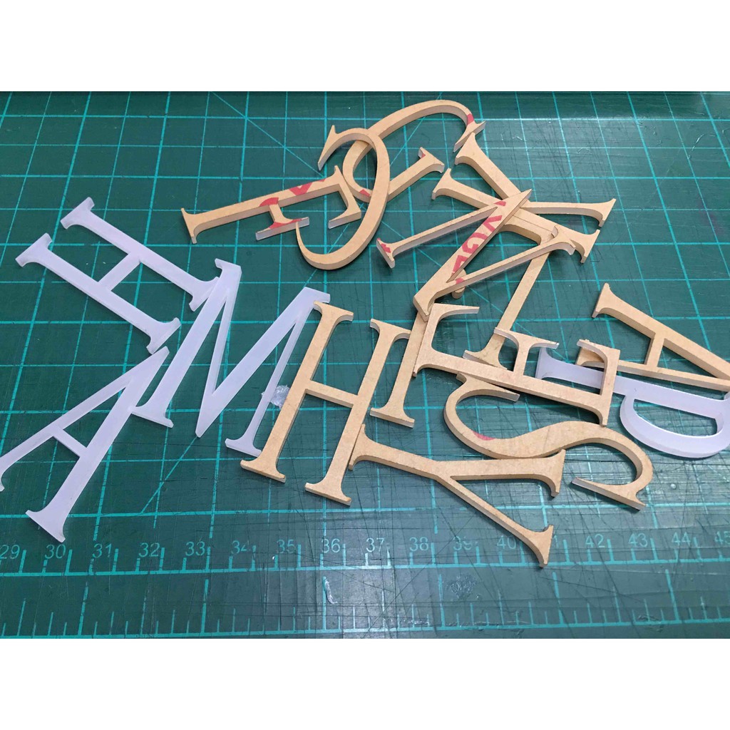 3D Acrylic Cutout Letters DIY Art Mural Home Room Decor Acrylic Decals ...