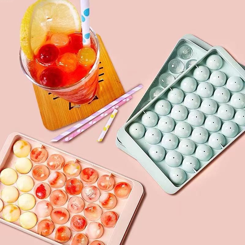 33 Grids Round Ice Whiskey Ice Cube Molder Cube Maker Ball Mold Ice ...