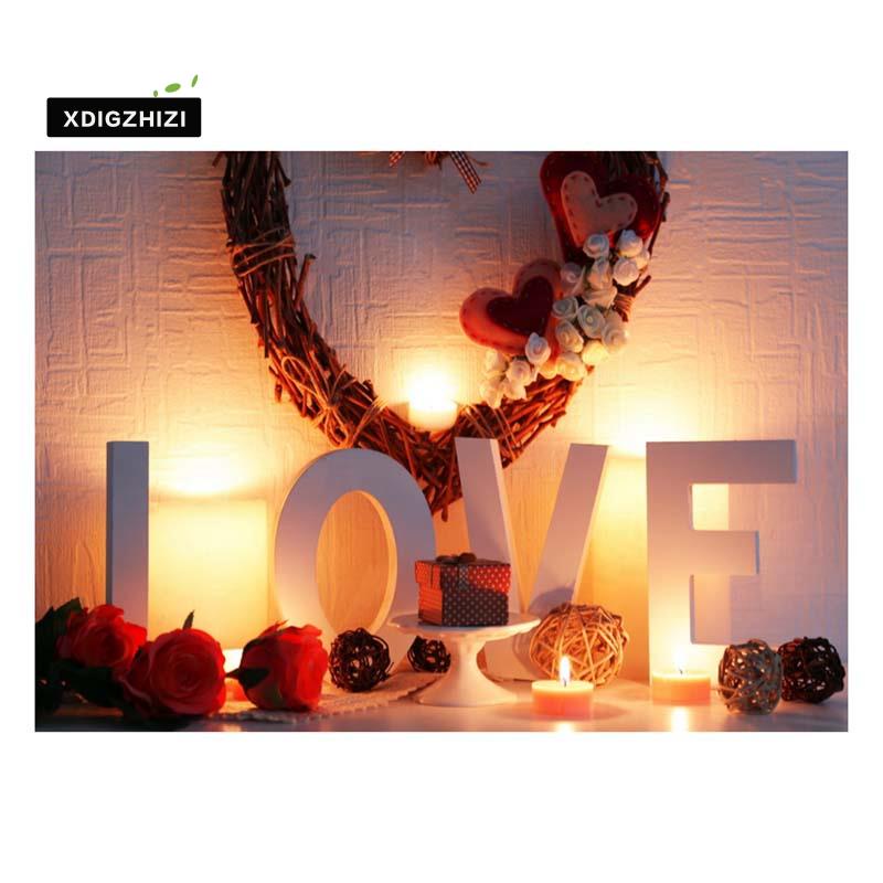 QRJ-19 Valentine's Day Photography Backdrops Love Heart Decor Adult ...