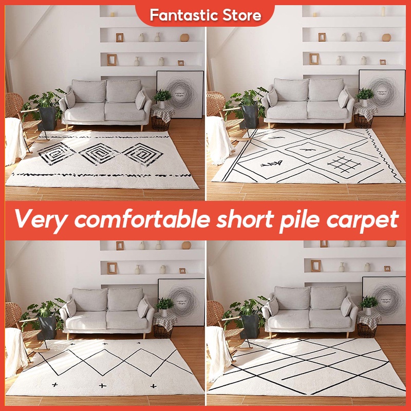 Short pile carpet living room carpet imitating cashmere rug absorbent ...