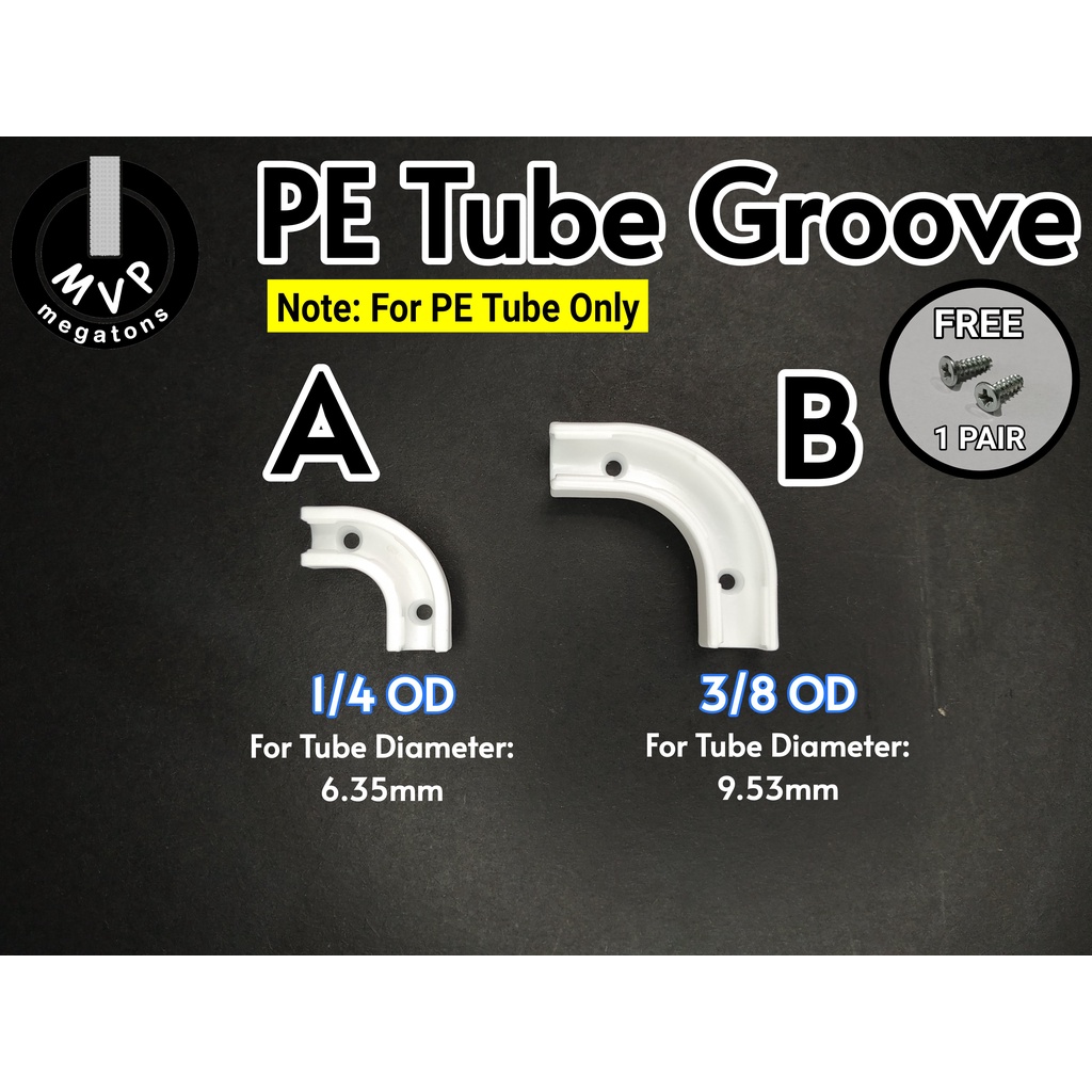 PE Tube Groove for 1/4"OD or 3/8"OD with Screws | Shopee Philippines