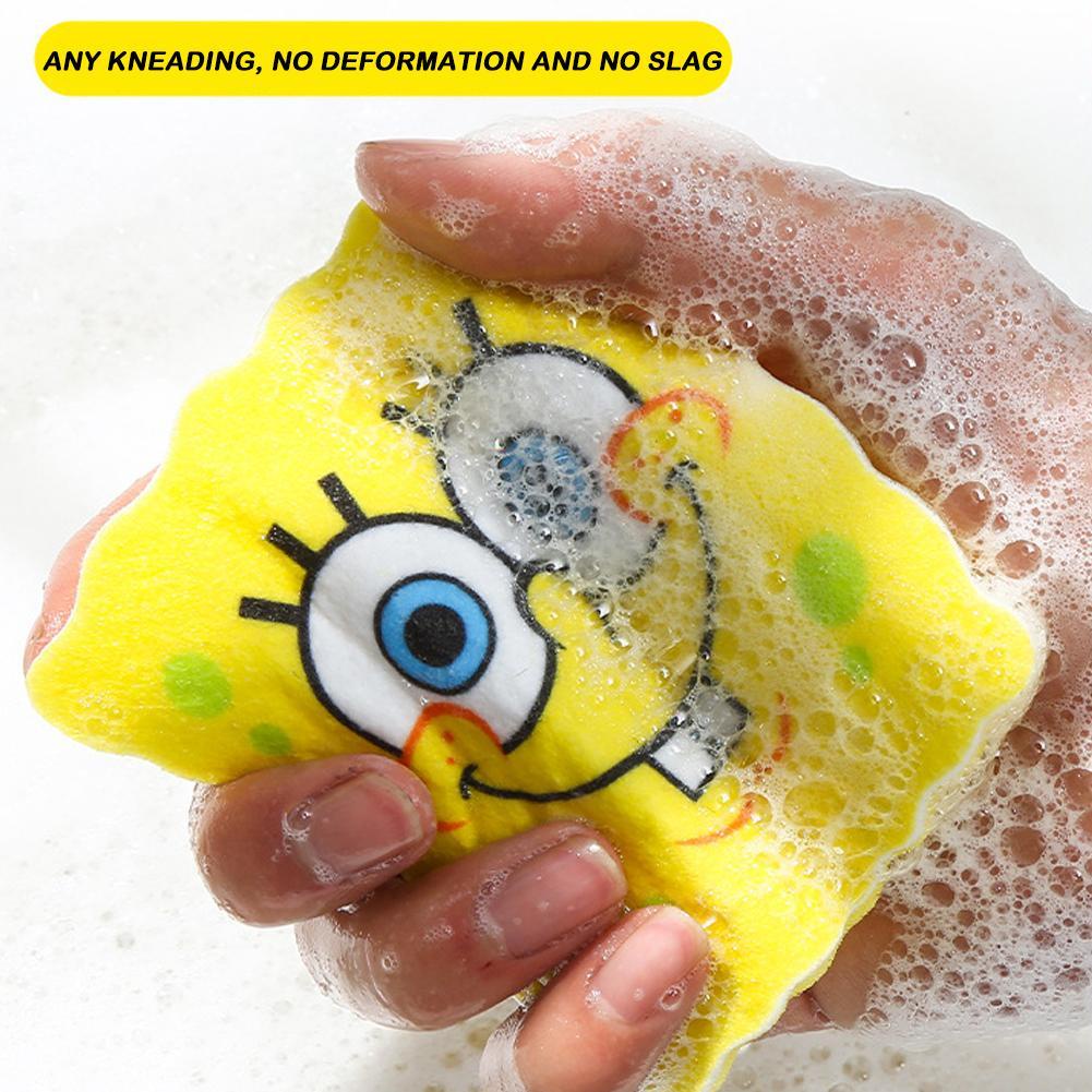 Dishwashing Cloth SpongeBob Shape Double-sided Cleaning, Brushing Pot ...