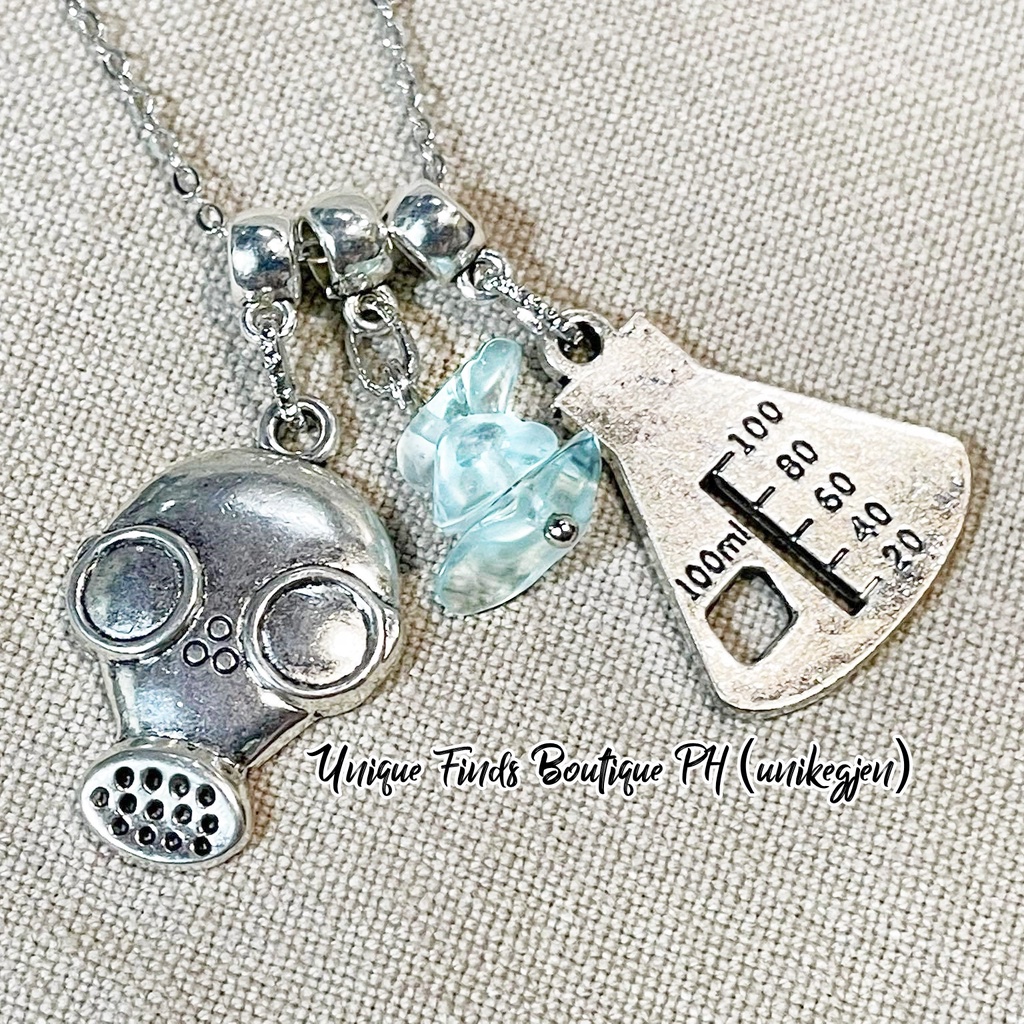 Let's Cook Blue Sky Necklace | gas mask flask charms | crystal meth ...