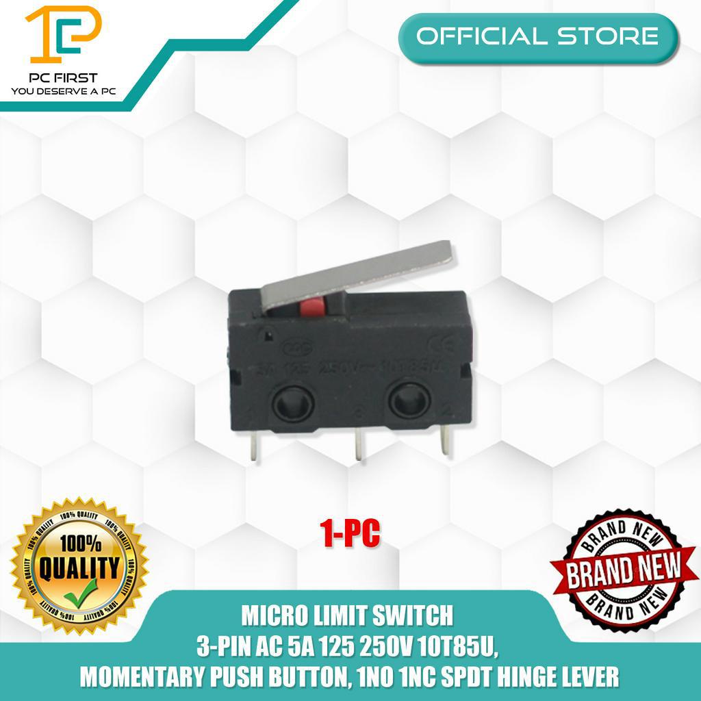 MICRO LIMIT SWITCH 3-PIN AC 5A 125 250V 10T85U, MOMENTARY PUSH BUTTON ...