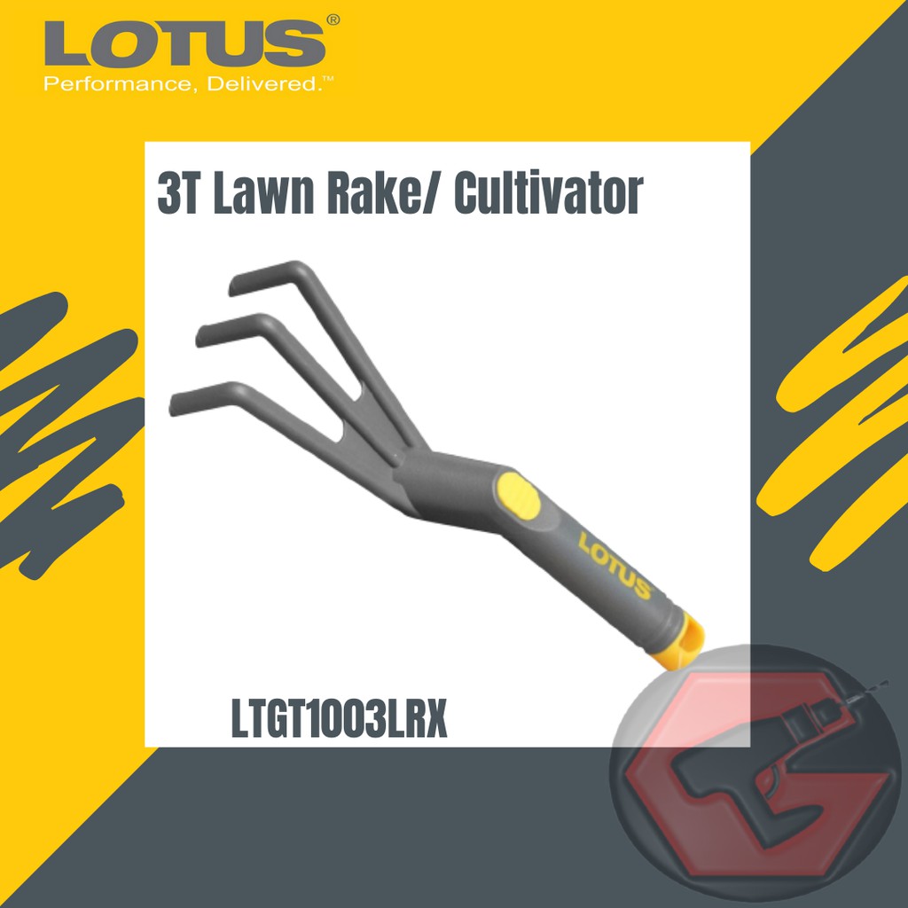 LOTUS 3T Lawn Rake/ Cultivator (LTGT1003LRX) | Shopee Philippines