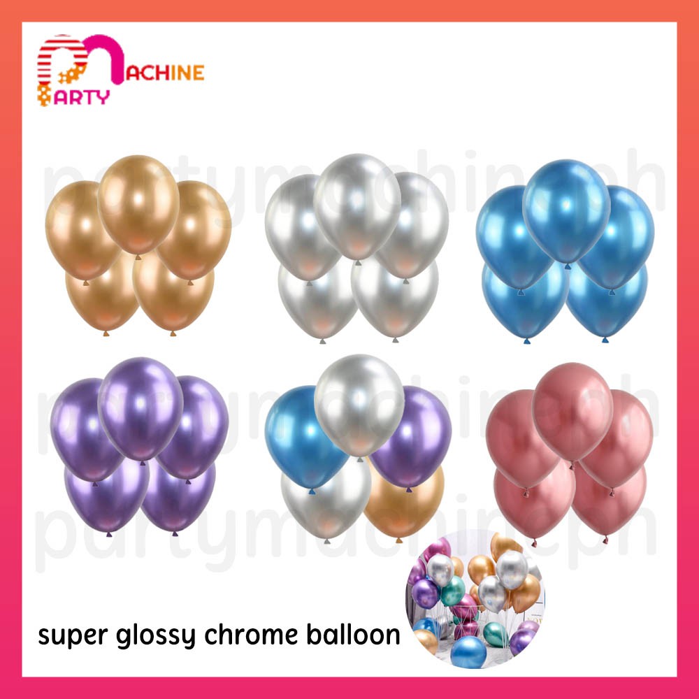 5pcs Chrome Balloon Set (12") / 12" 5pcs chrome balloons (thick ...