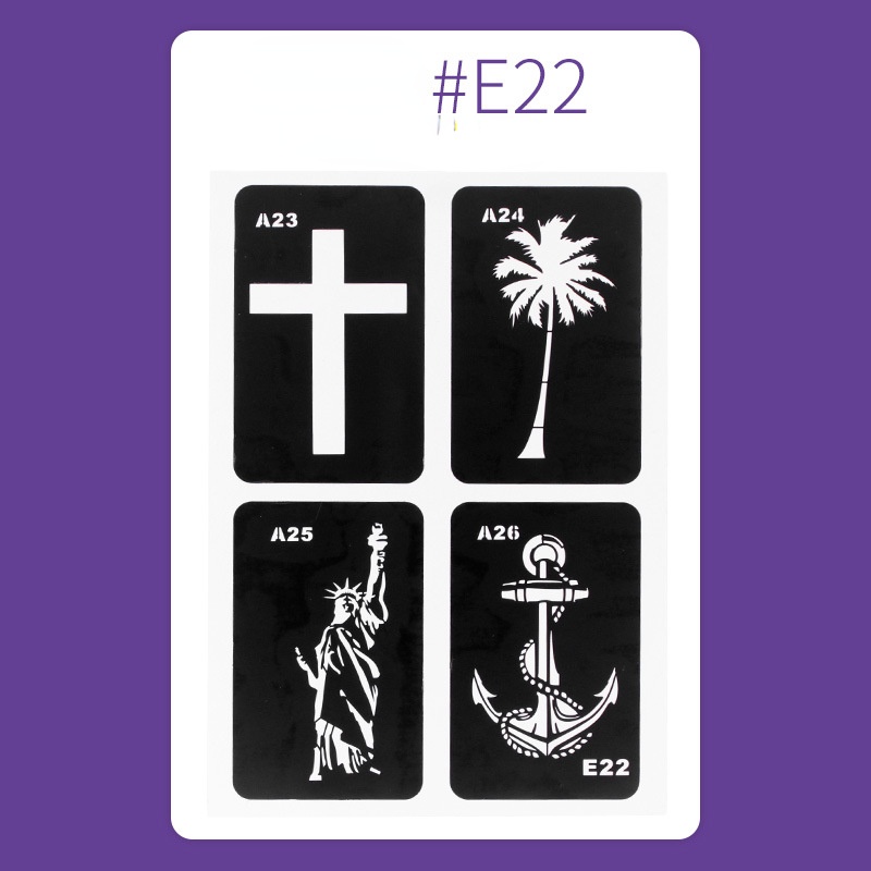 [MSD]Tattoo Template Stickers Temporary Henna Tattoo Cream Waterproof ...