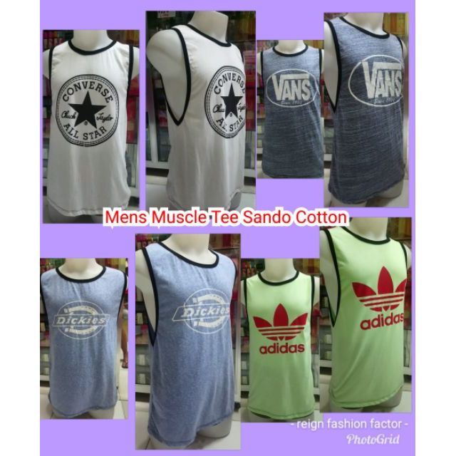 MENS MUSCLE TEE SANDO COTTON | Shopee Philippines