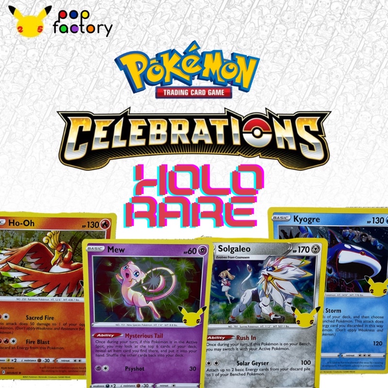 Pokemon Celebrations HOLO RARE Pokemon TCG Card Collection | Shopee ...