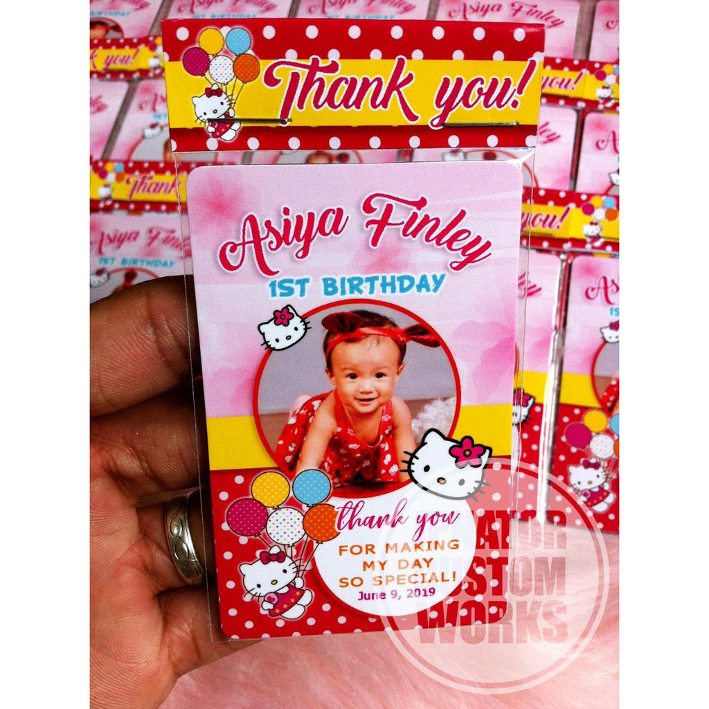 Hello Kitty-Baptismal/Christening Souvenir-Ref Magnets (ATM Size ...