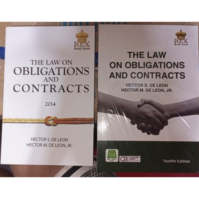 THE LAW ON OBLIGATION AND CONTRACTS By De Leon | Shopee Philippines