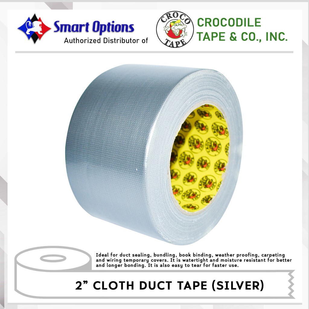 CROCO CLOTH DUCT TAPE 2" (SILVER) | Shopee Philippines