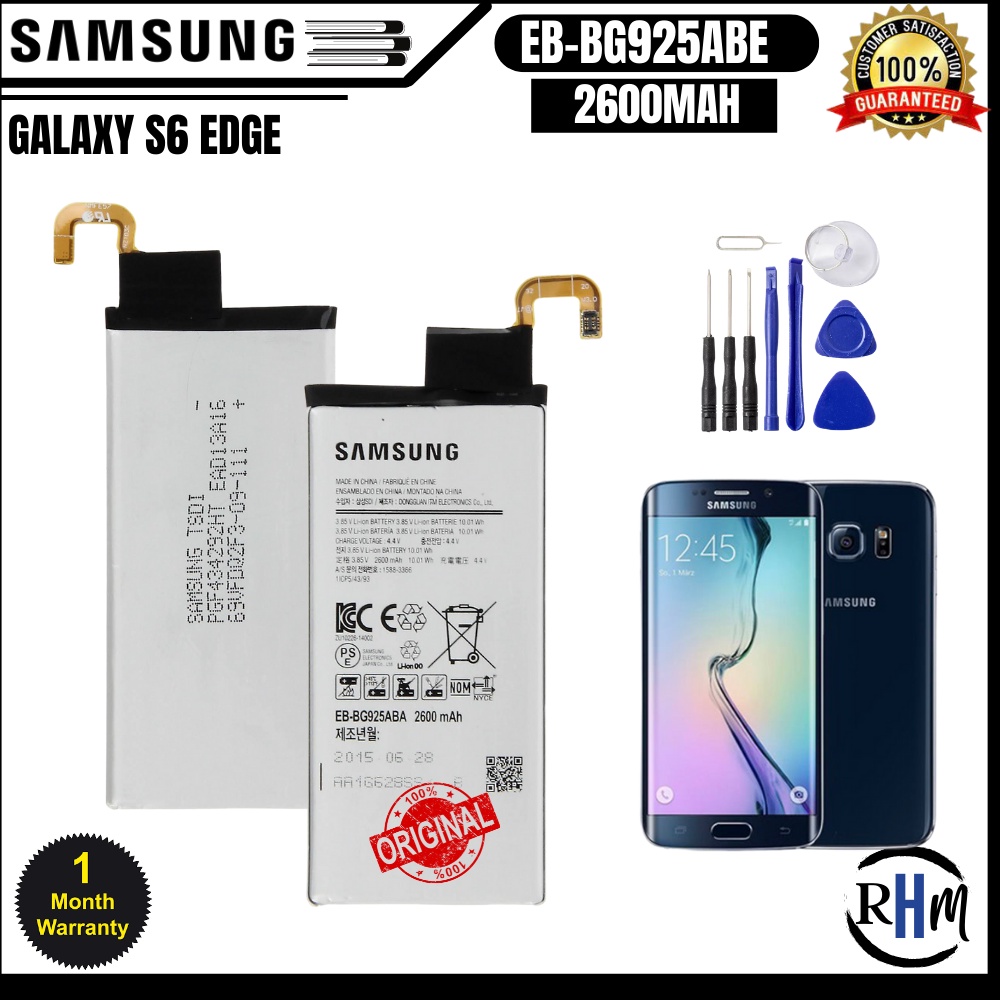 SAM SUNG S6 Edge SM-G925F Battery, Model: EB-BG925ABE 2600mAh Original ...