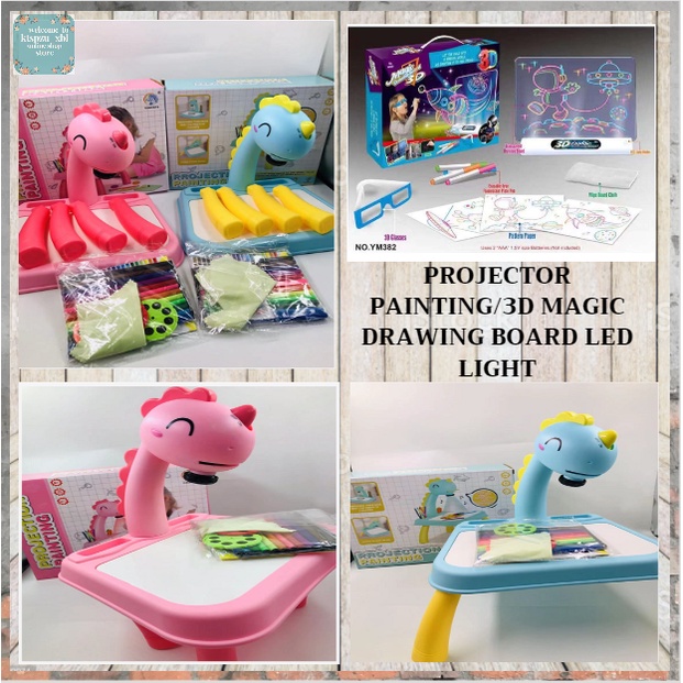Drawing Kids Learning Desk Trace and Draw Projector Art Drawing Board ...