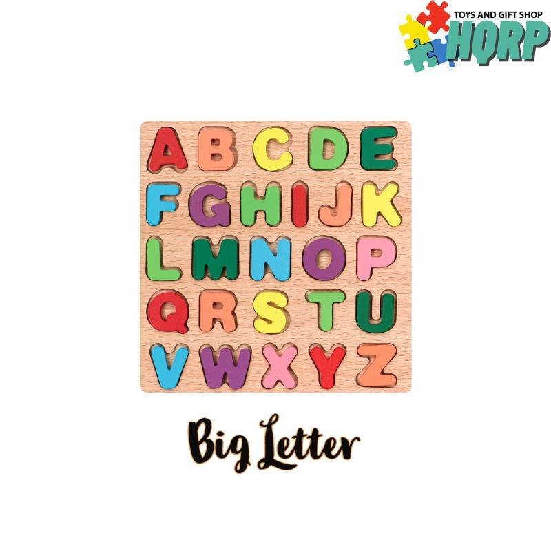 ABC Alphabet Digital Puzzle Wooden Toys Kid Number Letter shape ...