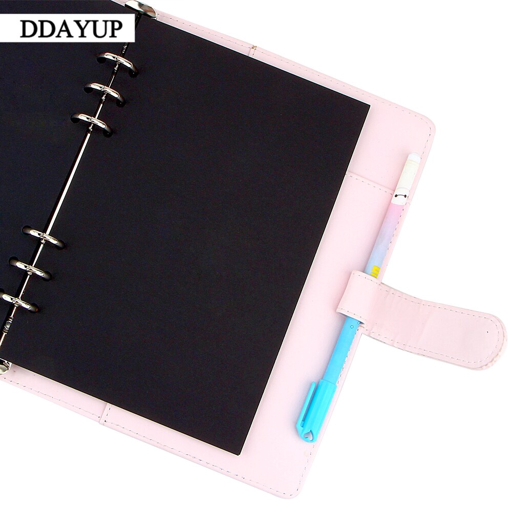 6 Rings Black Notebook Paper inserts A5/A6/A7 Spiral Inner Pages ...
