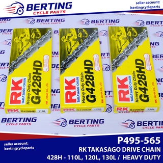 DRIVE CHAIN RK TAKASAGO 428H 110L 120L 130L Motorcycle Chain Genuine ...