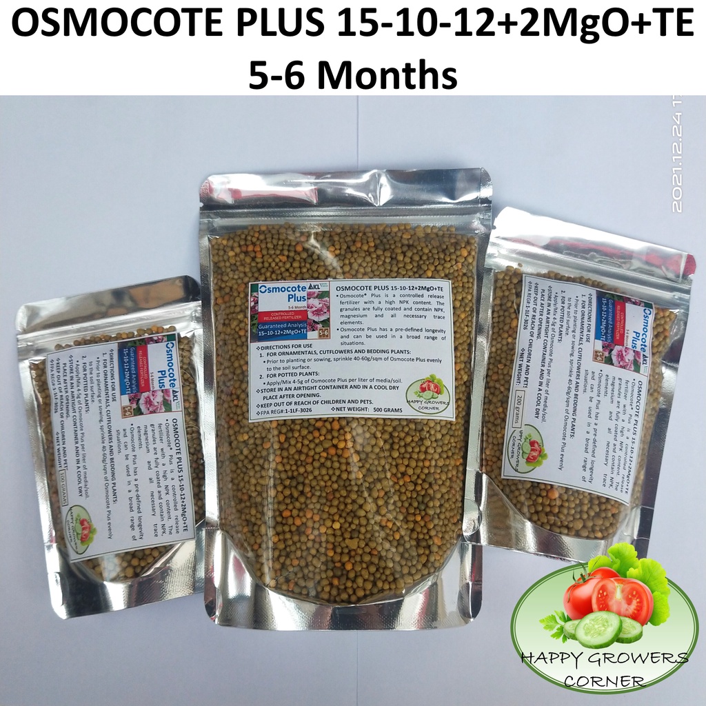 Osmocote Plus 15-10-12+2MgO+TE Controlled Released Fertilizer 5-6 ...