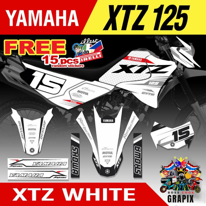 Yamaha XTZ 125 Full Decals Sticker (Racing Series)- 2024 Design Free ...