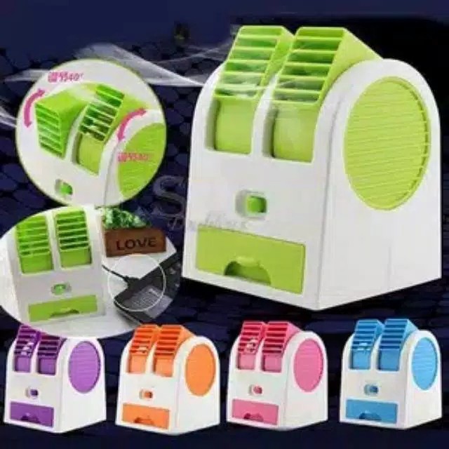 Ac MINI Sitting FAN DOUBLE BLOWER / PORTABLE Cooler | Shopee Philippines