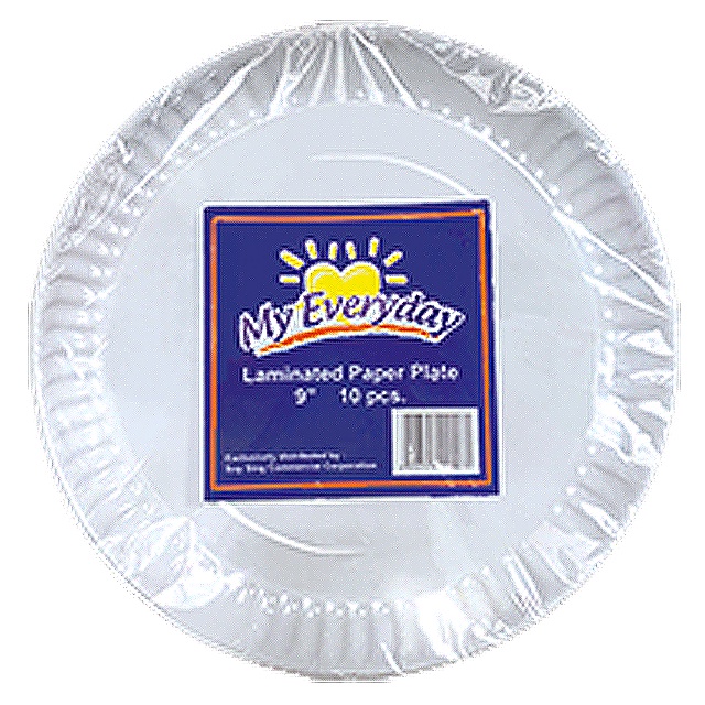 My Everyday Paper Plate 9" Laminated 10's | Shopee Philippines