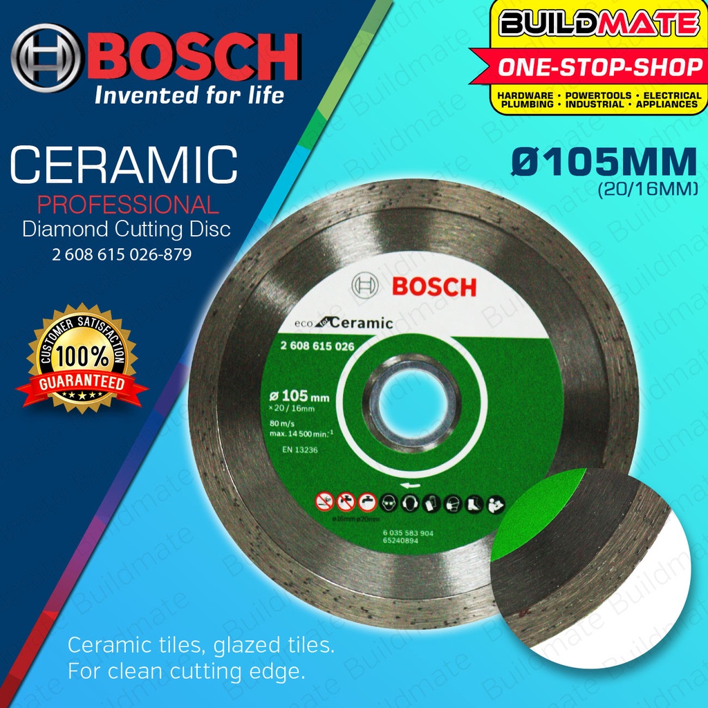 Buildmate x BOSCH 4" inch Professional Diamond Cutting Disc Continuous ...
