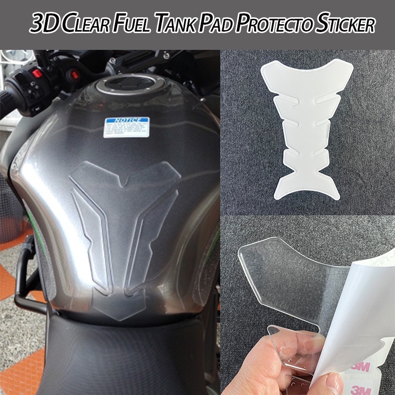 Transparent Resin Clear Motorcycle Tank Pad Sticker Decal Protector for ...