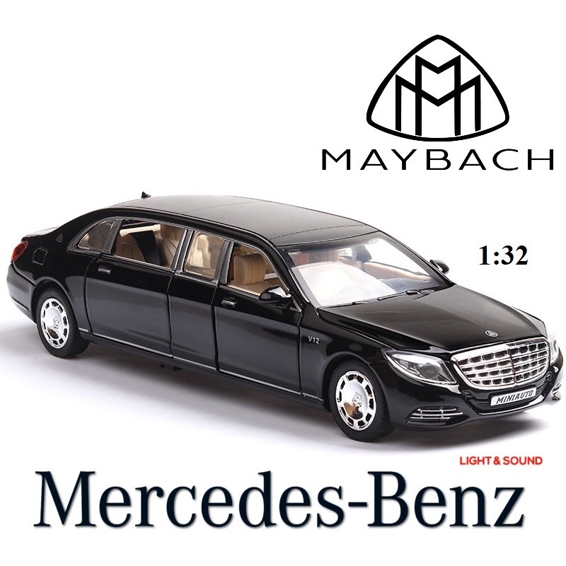 1:32 Mercedes Maybach S650 Alloy Model Vehicles Permainan Kereta Mainan ...