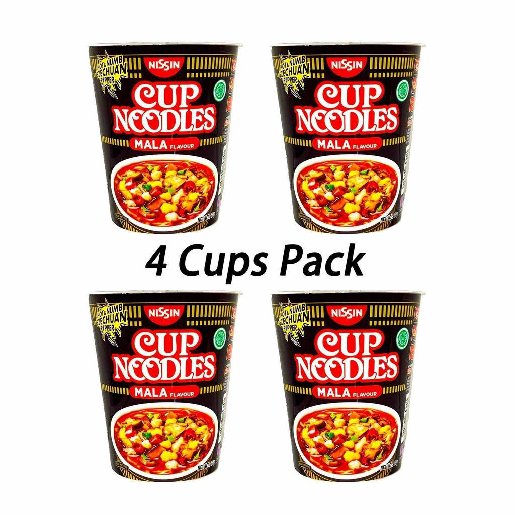 Nissin Cup Noodles - Mala (HALAL) 71G (Bundle of 4 Cups) | Shopee ...