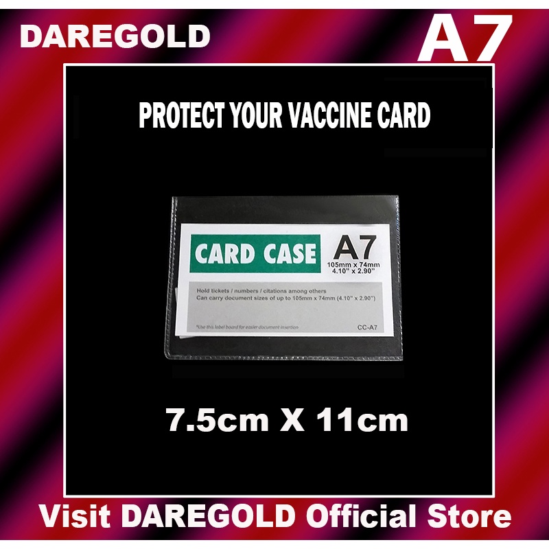 PLASTIC CARD CASE - A7 SIZE 7.5 cm X 11 cm | Shopee Philippines