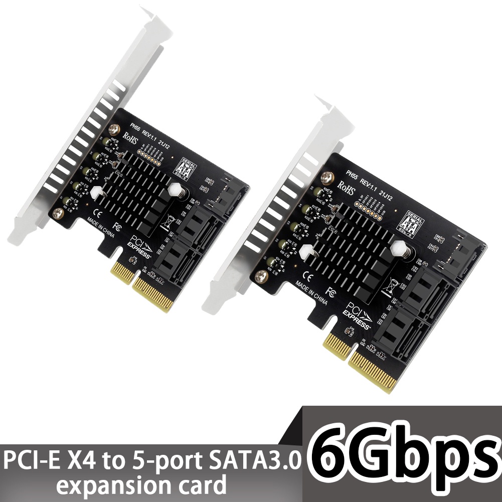 5 Port SATA 3 PCI Express Expansion Card PCI-E/PCIE SATA Controller ...