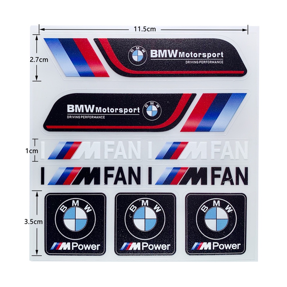 BMW Logo Polymer Car Decal 3D PU Sticker Whole SET | Shopee Philippines